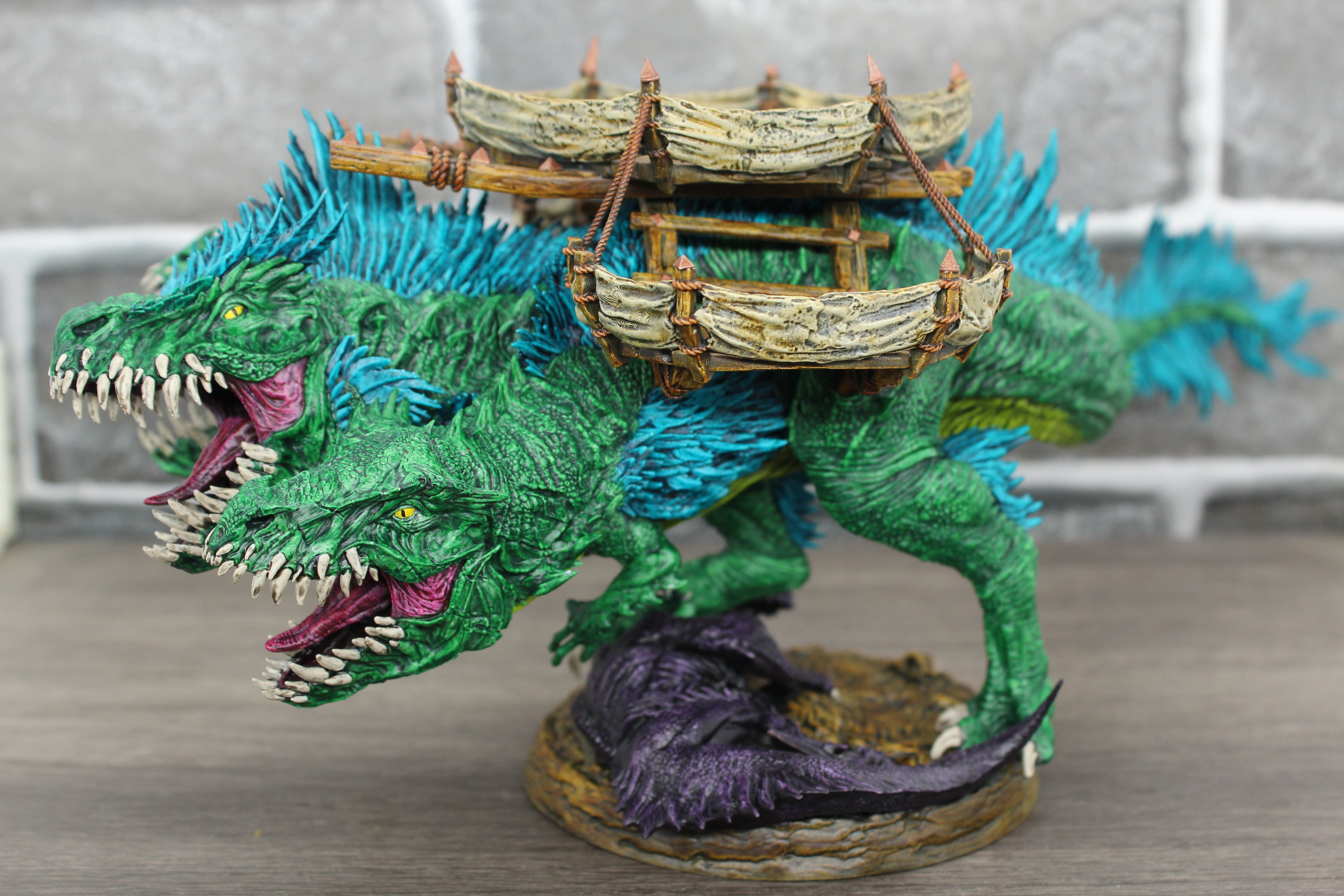 Cerberus Rex w/Platform – Pixel Raptor Designs