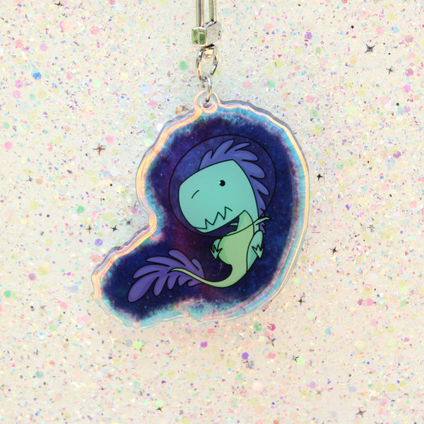 Space Raptor Keychain – Pixel Raptor Designs